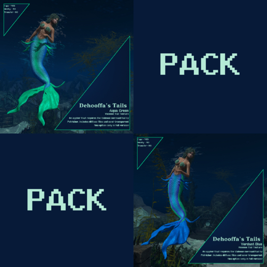 Second Life Marketplace - DT - Valenne ~ Aqua-Verdant Pack